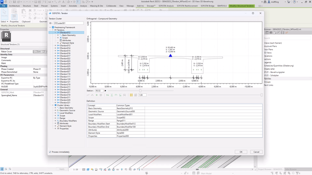 SOFiSTiK Bridge + Infrastructure Modeler for Revit - Tendon Modeler ...